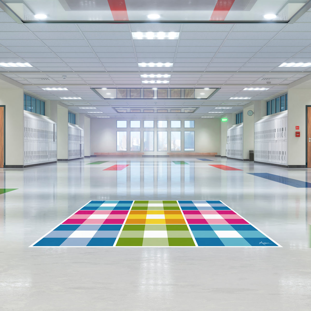 Met de ASM vloerstickers kun je ook buiten de gymzaal het Athletic Skills Model toepassen